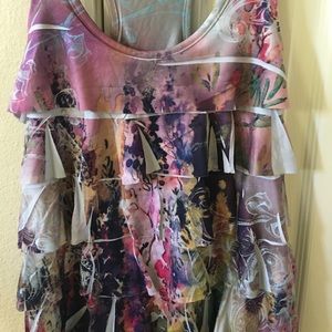 Tops | Graffiti Tiered Tank Top | Poshmark